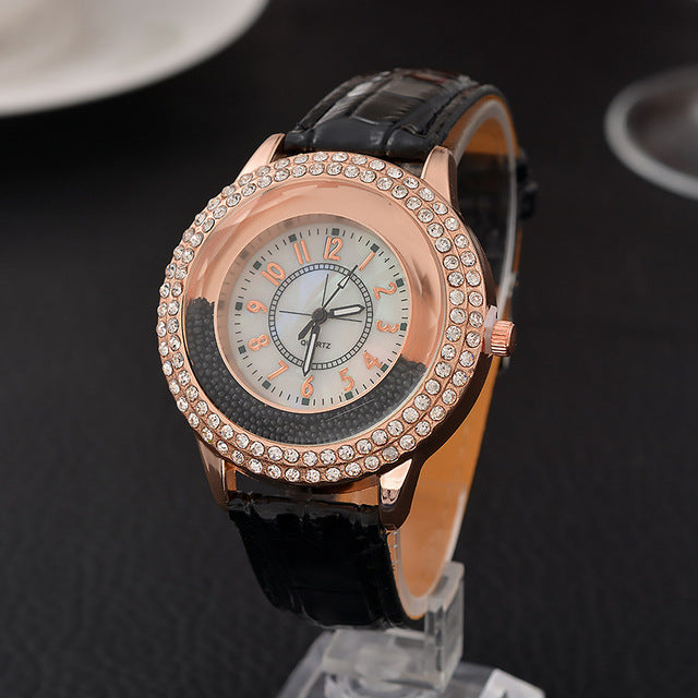 Luxury Leather Crystal Stone Watches – Swag Bag Loot